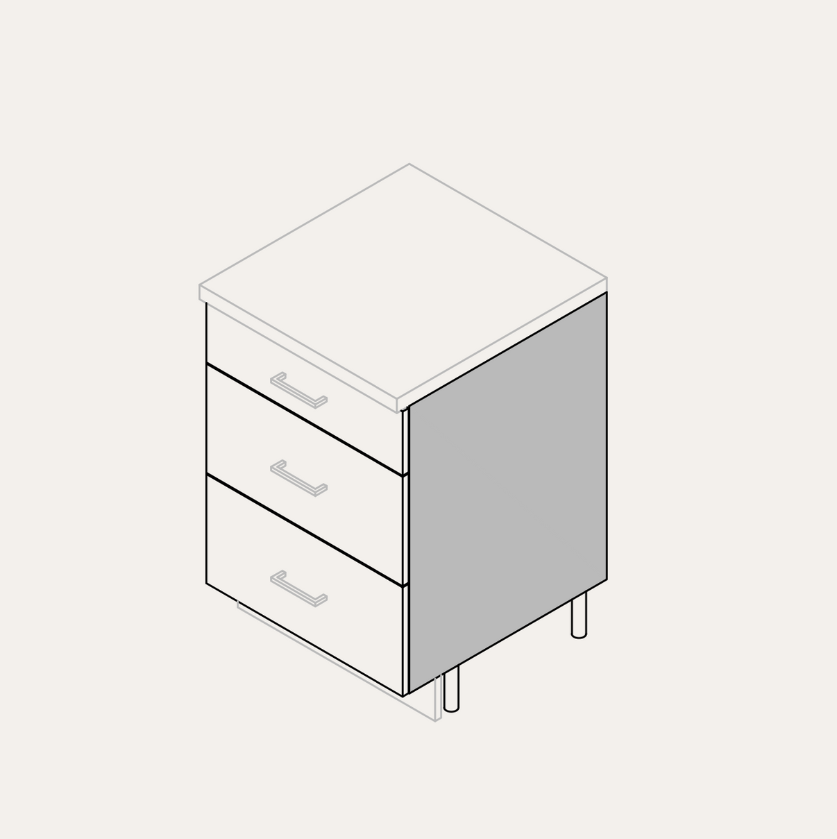 Base - 3 Drawers – PALET Cabinetry